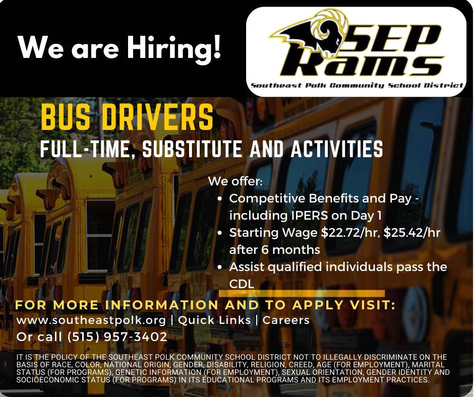 We're Hiring | Southeast Polk Community School District